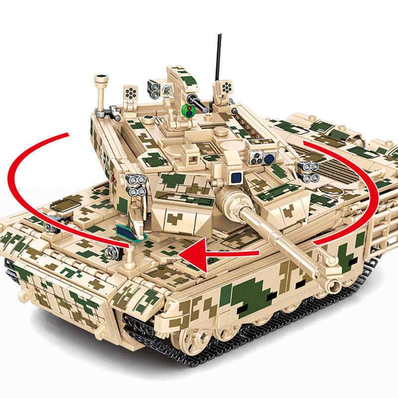森宝拼装积木军事99A主战坦克203110组装儿童模型拼插玩具礼物_虎窝淘