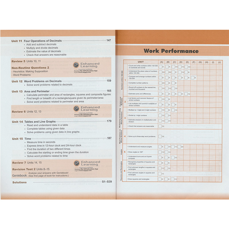 SAP Learning Mathematics 4-6年级数学练习册学习数学系列在线测评版10-12岁新加坡小学数学教辅教材英文原版进口图书_虎窝淘