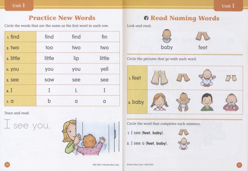 Evan-Moor Smart Start Sight Words Book 1美国加州教辅聪慧启蒙高频词幼儿园英语 5-6岁儿童英文原版进口 ...