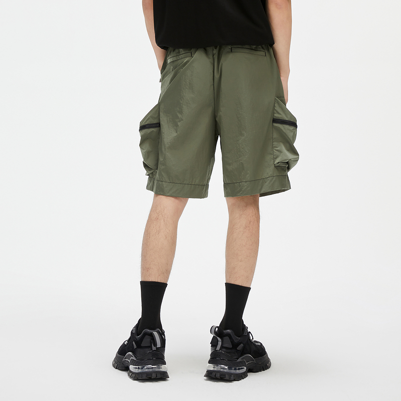 GXG奥莱 21年男夏季商场同款搭扣微皱褶皱短裤#GC1590D_虎窝淘