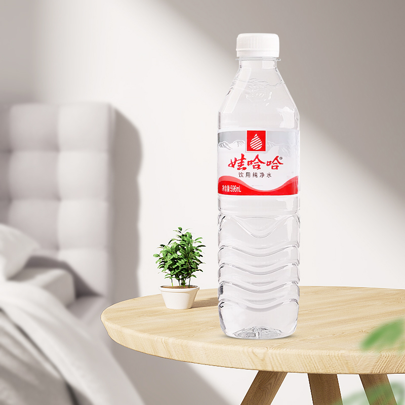 娃哈哈纯净水596ml*24瓶整箱非矿泉水矿物质350ml水家庭饮用水_虎窝淘