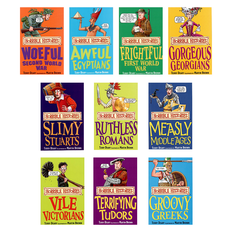 可怕的历史10册 Horrible Histories英文原版进口儿童英文读物科普英语历史书儿童初级章节书故事小说 Scholastic学乐 ...