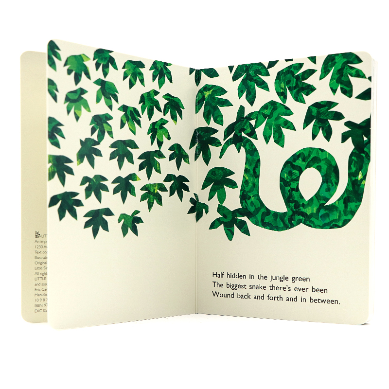 Eric Carle艾瑞卡尔贪婪的蟒蛇英文原版绘本低幼儿童英语图画故事书 The Greedy python撕不烂纸板书亲子读物启蒙认知读物_虎窝淘