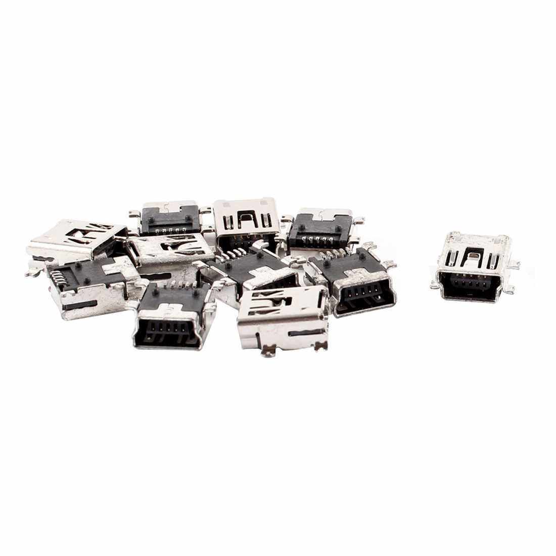 10x Mini USB Type B Female 5 Pin PCB Board Mount Jack Connec_虎窝淘