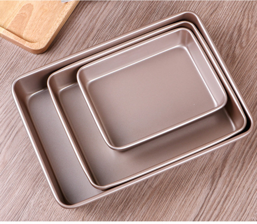 Square Cake Baking Pan Loaf Tray Pie Pizza Bread Bakeware_虎窝淘