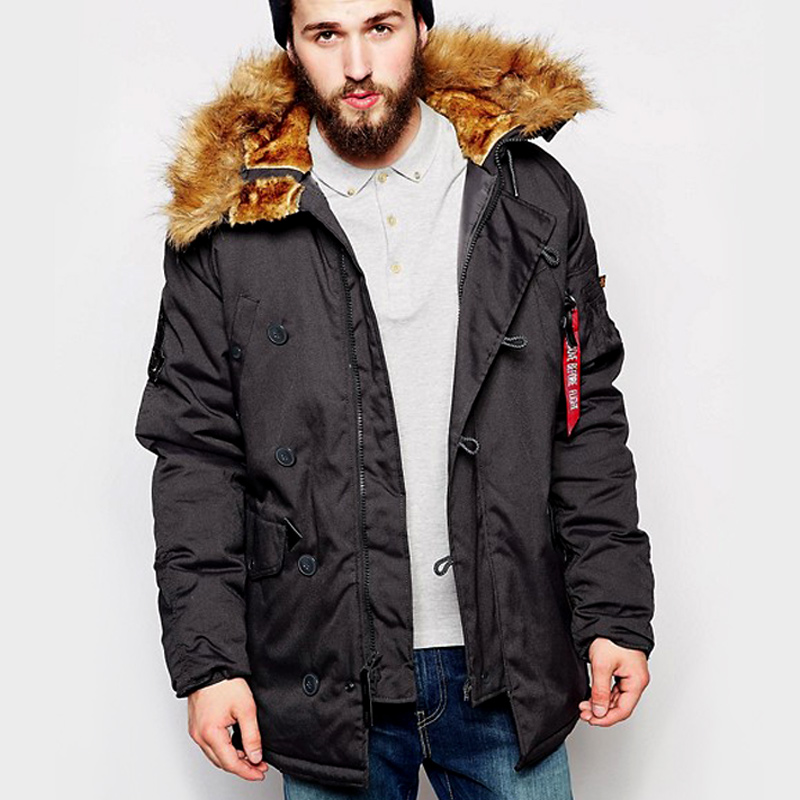 美国ALPHA阿尔法工业高峰N-3B防风保暖中长款棉大衣n3b极地防寒服_虎窝淘