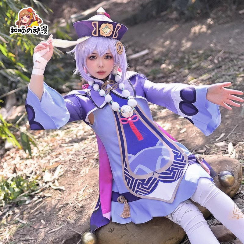 和顺动漫家原神cos服七七cosplay服装万圣节可爱萝莉烟绯优菈装女_虎窝淘