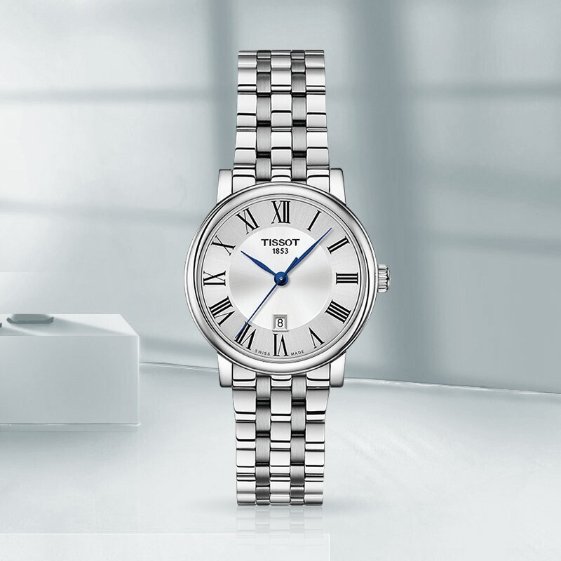 Tissot天梭卡森臻我系列时尚精钢石英女表新款T122.210.11.033.00_虎窝淘