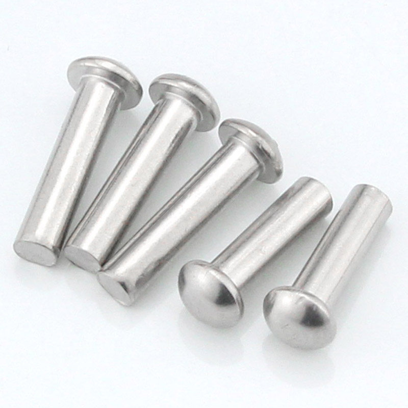 201不锈钢半圆头实心铆钉GB867敲击式蘑菇头铆钉M3M4M5M6_虎窝淘
