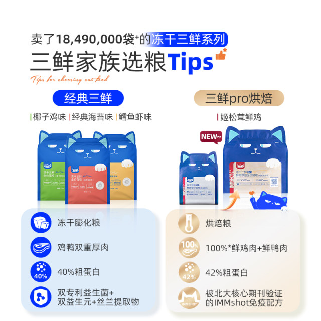 WoWo Ooh Freeze-dried Three Fresh Full Price Cat Food Grain-Free ...