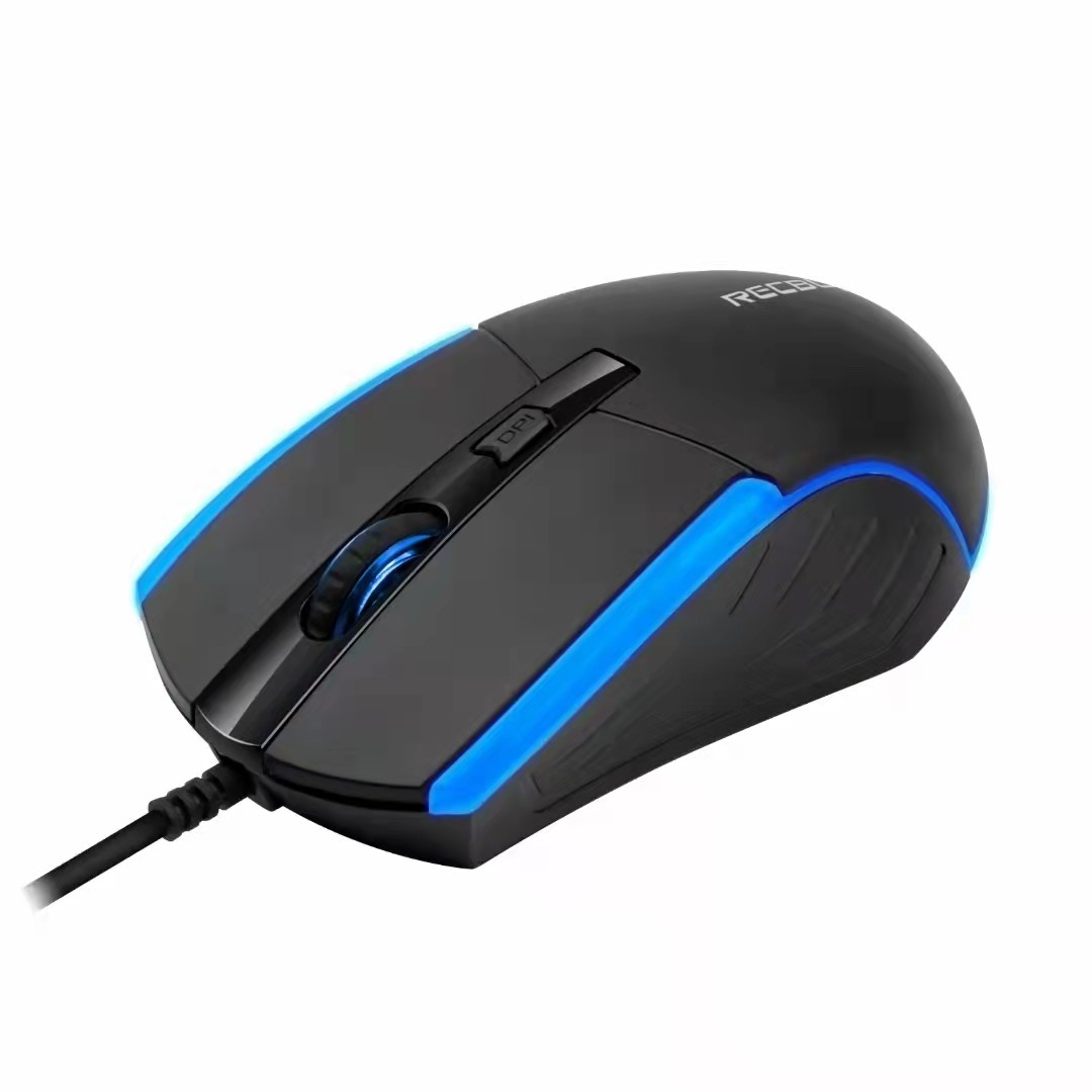 雷步呼吸灯有线鼠标办公战狼多彩发光usb有线笔记本电脑_虎窝淘