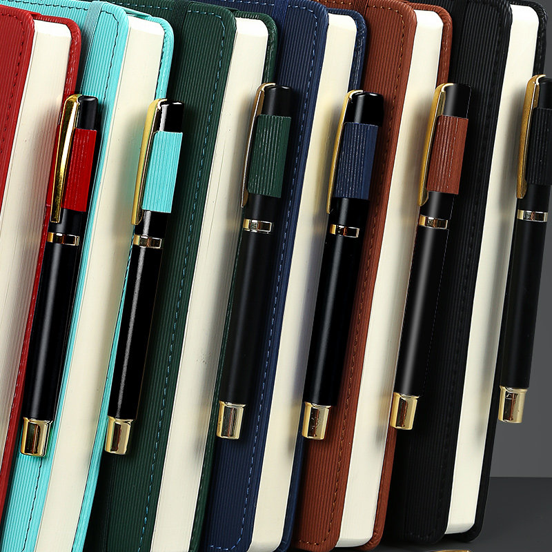 A5笔记本子简约ins风记事本2023年新款文艺精致复古手账本会议记录本办公小巧加厚本子文具定制可印logo_虎窝淘