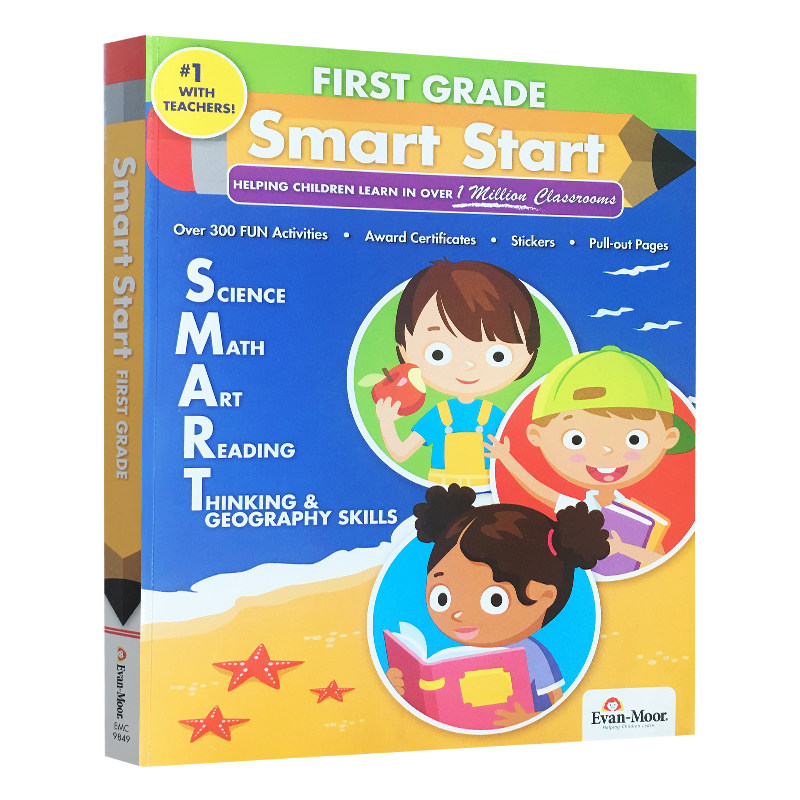 Evan-Moor Smart Start Grade 1聪慧启蒙系列一年级 evan moor美国加州教辅原版进口正版书科学艺术数学阅读思维 ...