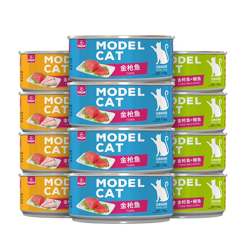 麦富迪猫咪零食红肉罐头湿粮金枪鱼鸡肉营养增肥补水170g*24整箱_虎窝淘