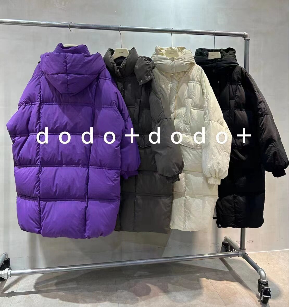 dodo+欧货羽绒服欧洲站2022冬季新款南油设计师款连羽绒服