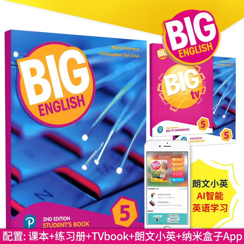 big english 5级别第二版新版学生教材套装含书本练习册big TV练习美式发音朗文小英学生账号原装进口朗文培生少儿英语学习教材_虎窝淘
