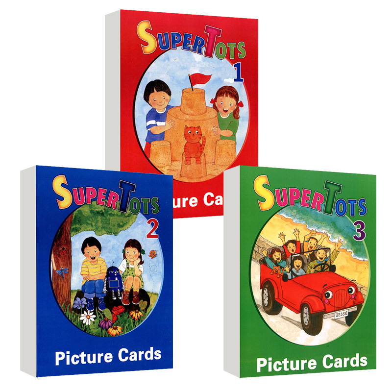 朗文培生幼儿英语教材教师用教具 super tots 2级别教学卡片_虎窝淘