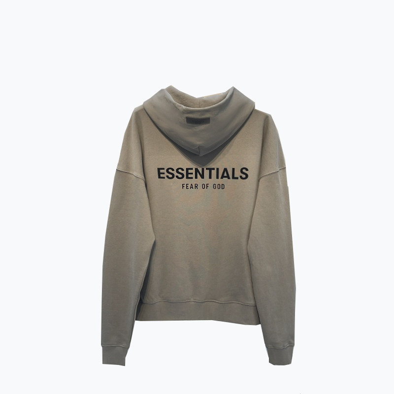 新款原版ESSENTIALS FOG复线美式高街植绒印花男女FG卫衣连帽外套_虎窝淘