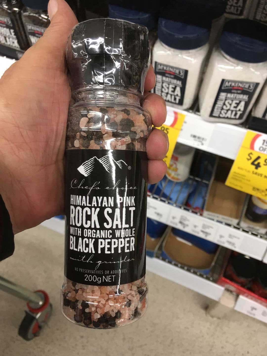 澳洲Chefs choice Himalayan pink salt有机黑胡椒研磨器Pepper瓶_虎窝淘