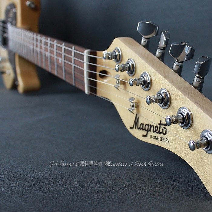 法国Magneto美歌力电吉他UT-100+TELE型单单双拾音器白蜡木原木色_虎窝淘