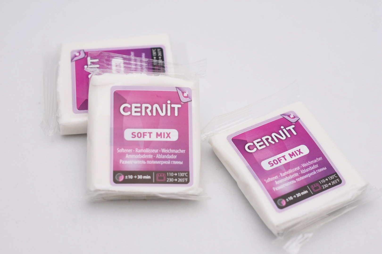 比利时进口Cernit专业软陶粘土soft mix软化泥 调节软硬 半透明_虎窝淘