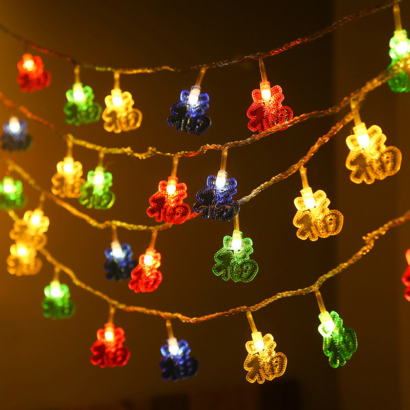 led小福字红灯笼灯串春节彩灯闪灯串灯满天星窗帘灯新年阳台装饰_虎窝淘