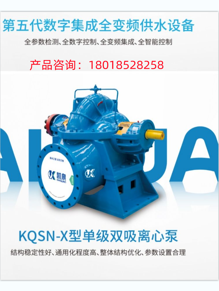 上海凯泉泵业 KQSN300-M9WJ/433双吸卧式加压泵凯泉水泵_虎窝淘
