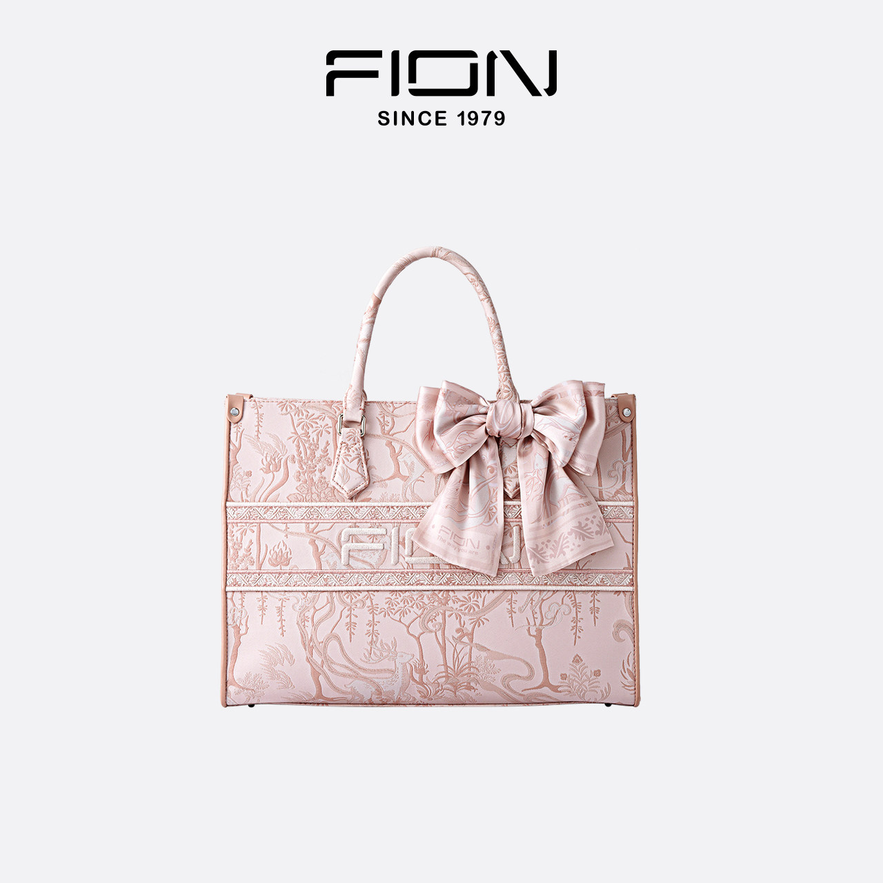 Fion/菲安妮巧锦托特包2023新款女包高级感大容量单肩通勤手提包_虎窝淘