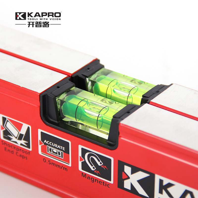KAPRO开普路985重型铝合金水平尺高精度磁性双视窗水平仪_虎窝淘