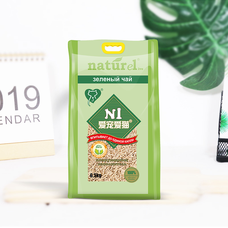 腐败猫N1猫砂天然白玉米豆腐猫砂植物绿茶砂消臭结团吸水6.5kg_虎窝淘