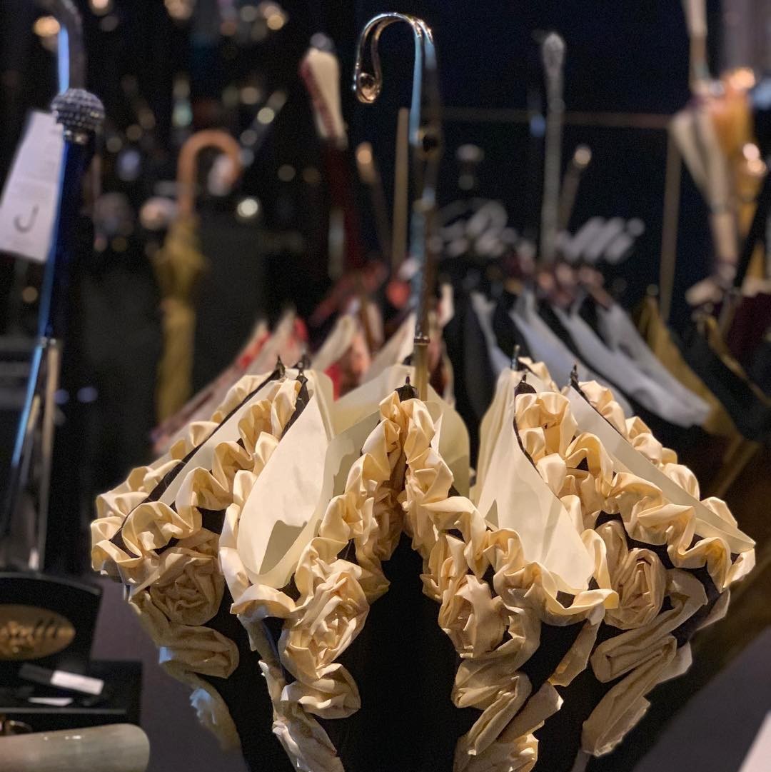 意大利Pasotti雨伞女士手工立体花朵大遮阳伞宝石太阳伞女神潮流_虎窝淘