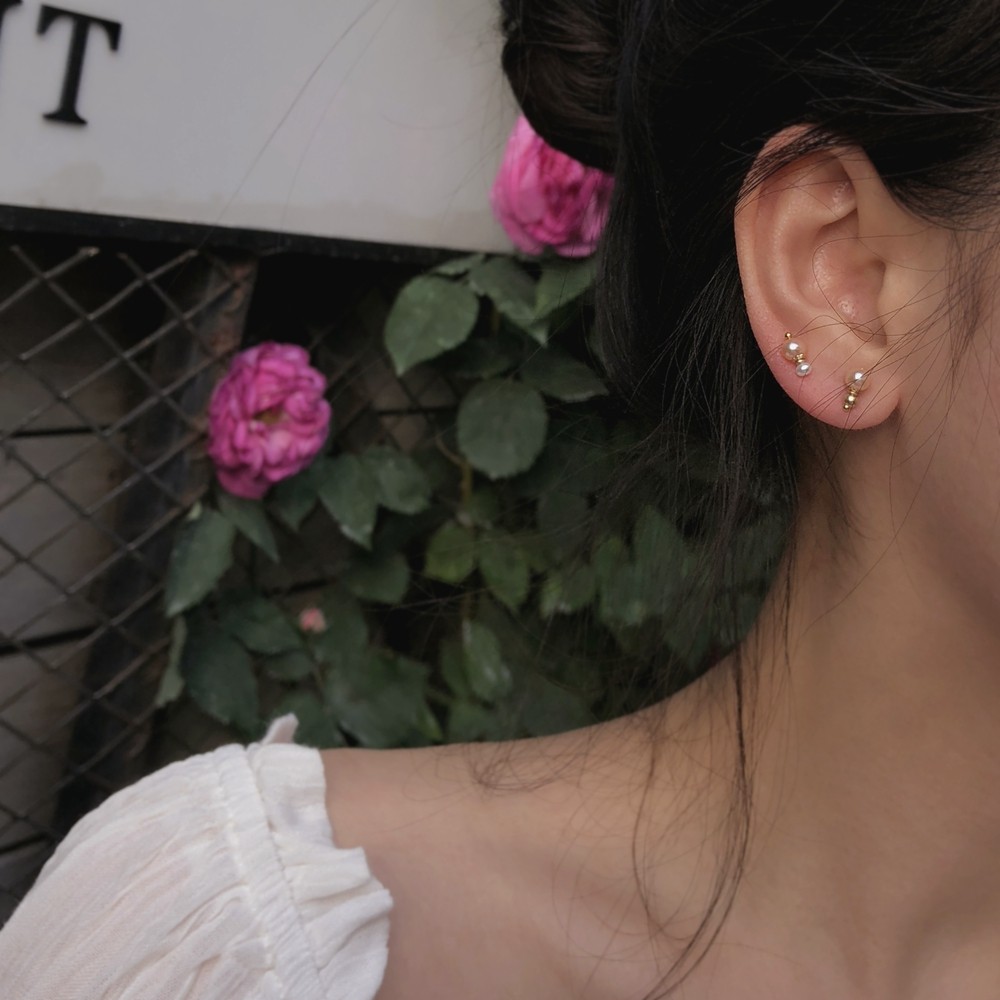 Tyusha回馈款*精致小灯泡迷你耳饰美国14K包金天然淡水珍珠耳钉女_虎窝淘