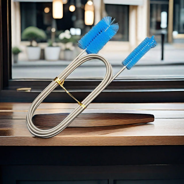 Fish tank water pipe cleaning brush glass pipe brush stainless steel ...