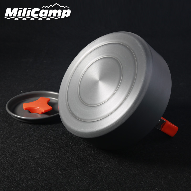 milicamp户外烧水壶野营水壶便携壶野炊咖啡壶氧化铝茶壶露营装备_虎窝淘