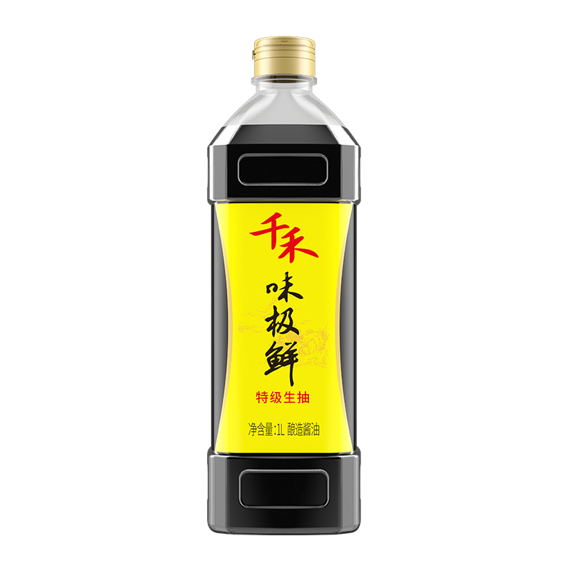 千禾酱油味极1L特级生抽凉拌炒菜酿造未加酱油