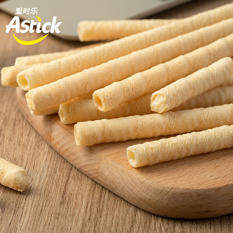 Astick/爱时乐儿童零食香草夹心棒330g*1罐囤货小零食蛋卷饼干_虎窝淘