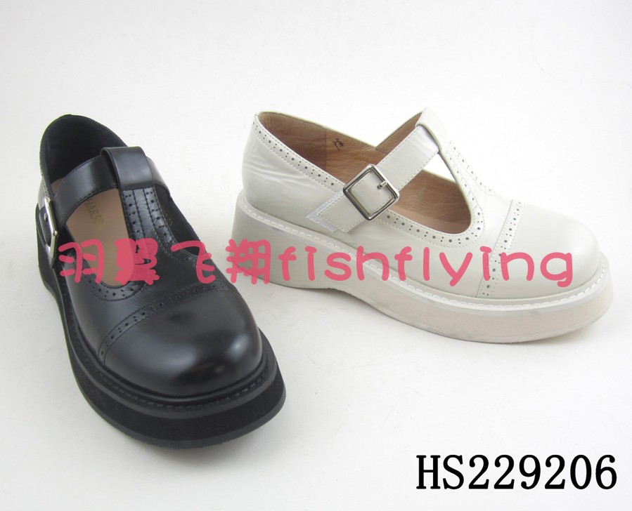 HARSON哈森专柜正品2022春新圆头一字扣玛丽珍厚底女单鞋HS229206_虎窝淘