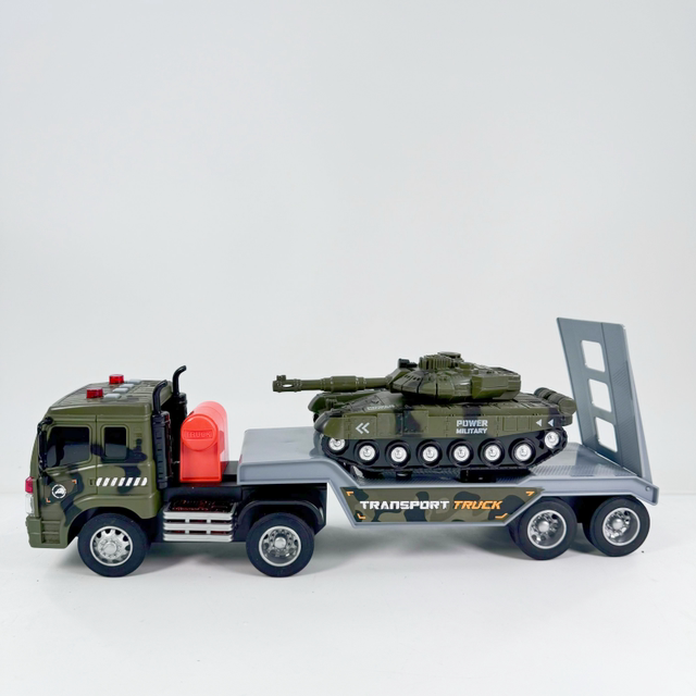 Tank car trailer Children's simulation inertial sound light plastic ...