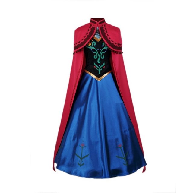 Anna Princess Dress Cos Frozen Adult Disney Skirt Anna Fairy Tale ...