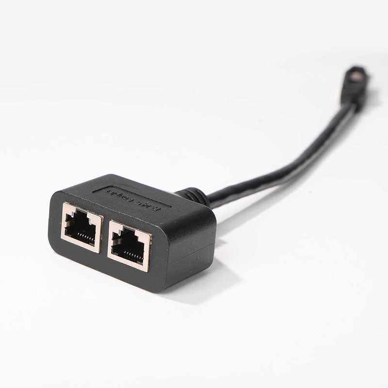 RJ45 1 Male to 2 Female Socket Port LAN Ethernet Network Spl_虎窝淘