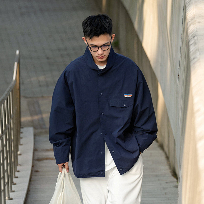 BDCT 22AW日系休闲宽松立领夹克男潮牌秋季新款百搭oversize外套_虎窝淘