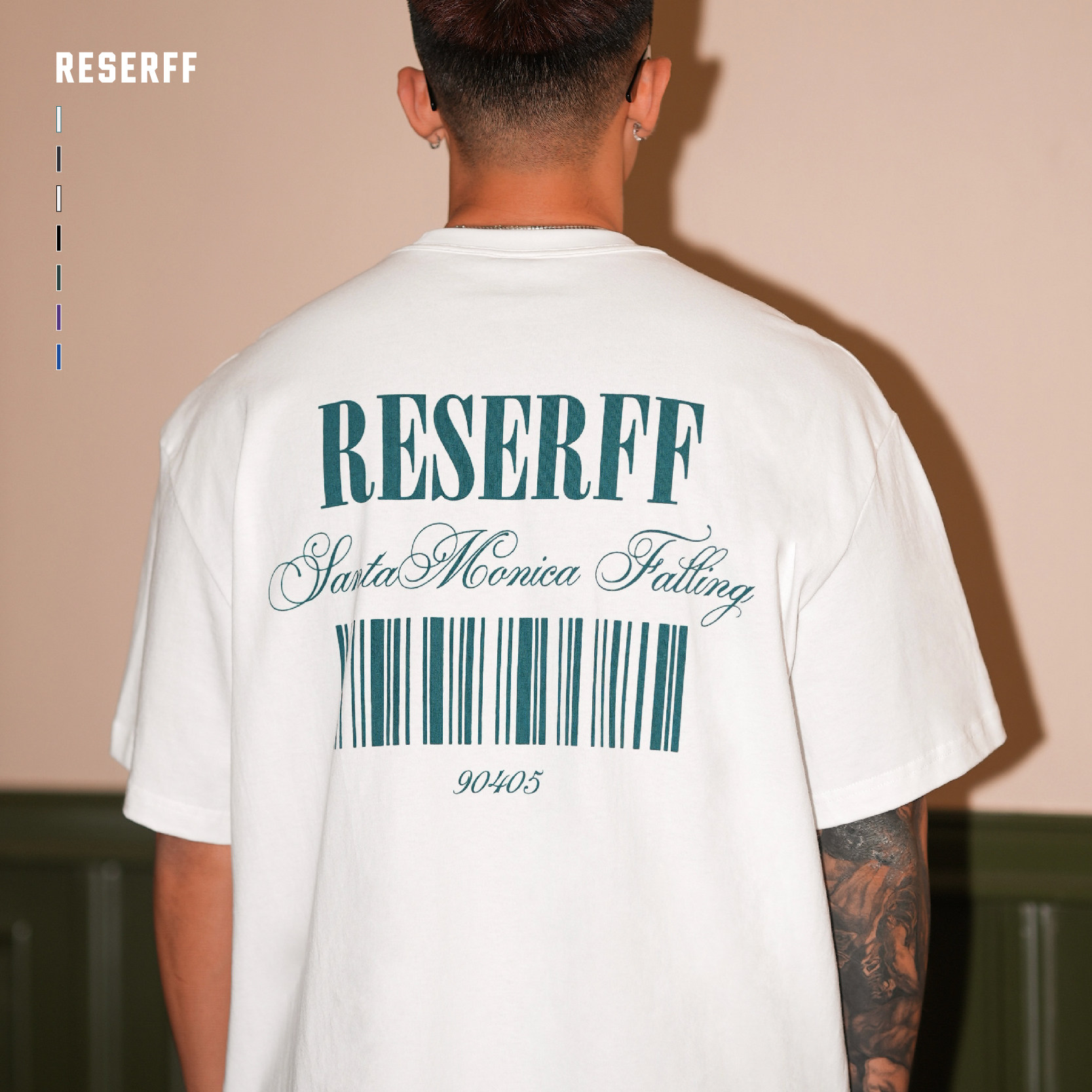 RESERFF·CODE美式复古短袖重磅宽松廓形小领口潮流高街印花上衣_虎窝淘