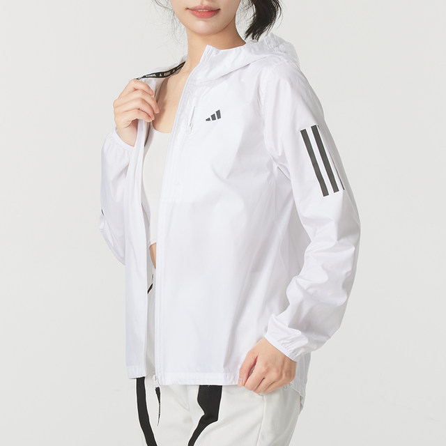 Adidas woven hooded jacket for women 2025 new sportswear casual loose ...