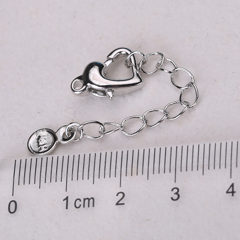 天然淡水珍珠扣 s925纯银爱心尾链扣百搭珍珠扣 diy珍珠项链配件_虎窝淘