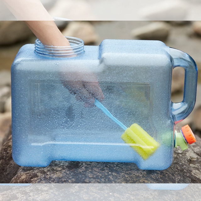 Outdoor pure water bucket with faucet, mineral water bucket, vehicle ...
