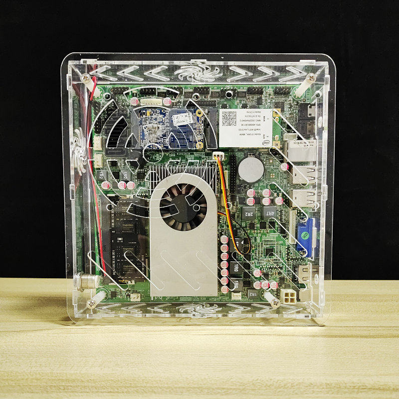 工控机ITX机箱透明亚克力材质迷你小机箱 17*17cm一体机改装定制_虎窝淘