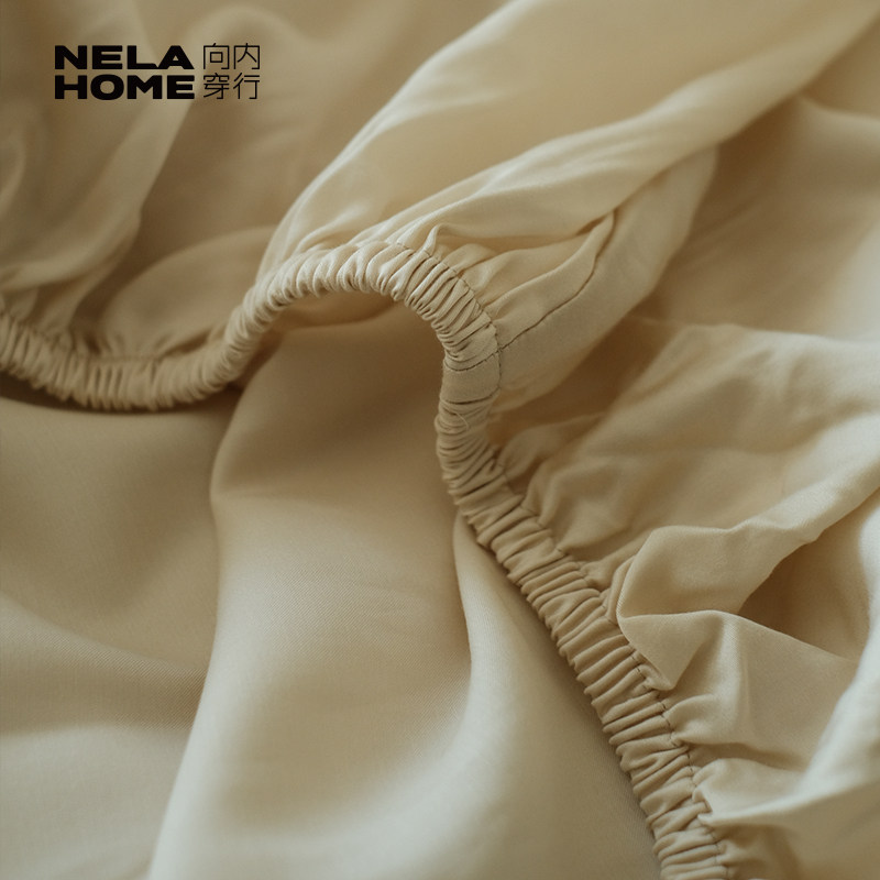 NELA HOME 60支进口兰精天丝纯色床罩床笠罩单件丝滑裸睡家用床品_虎窝淘