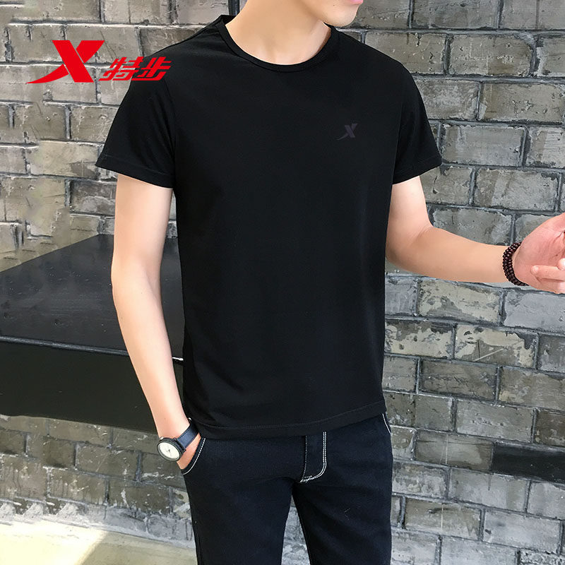 特步短袖T恤男速干衣夏季衣服官方旗舰店男士薄款运动衣男款半袖_虎窝淘