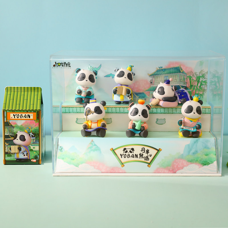晨光YOBAN月半熊猫盲盒潮流手办玩具公仔潮玩摆件_虎窝淘