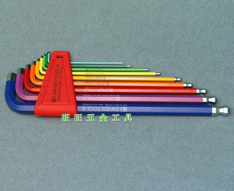 正品瑞士PB公制1.5-10MM球头加长内六角扳手 PB 212.LH-10 RB_虎窝淘